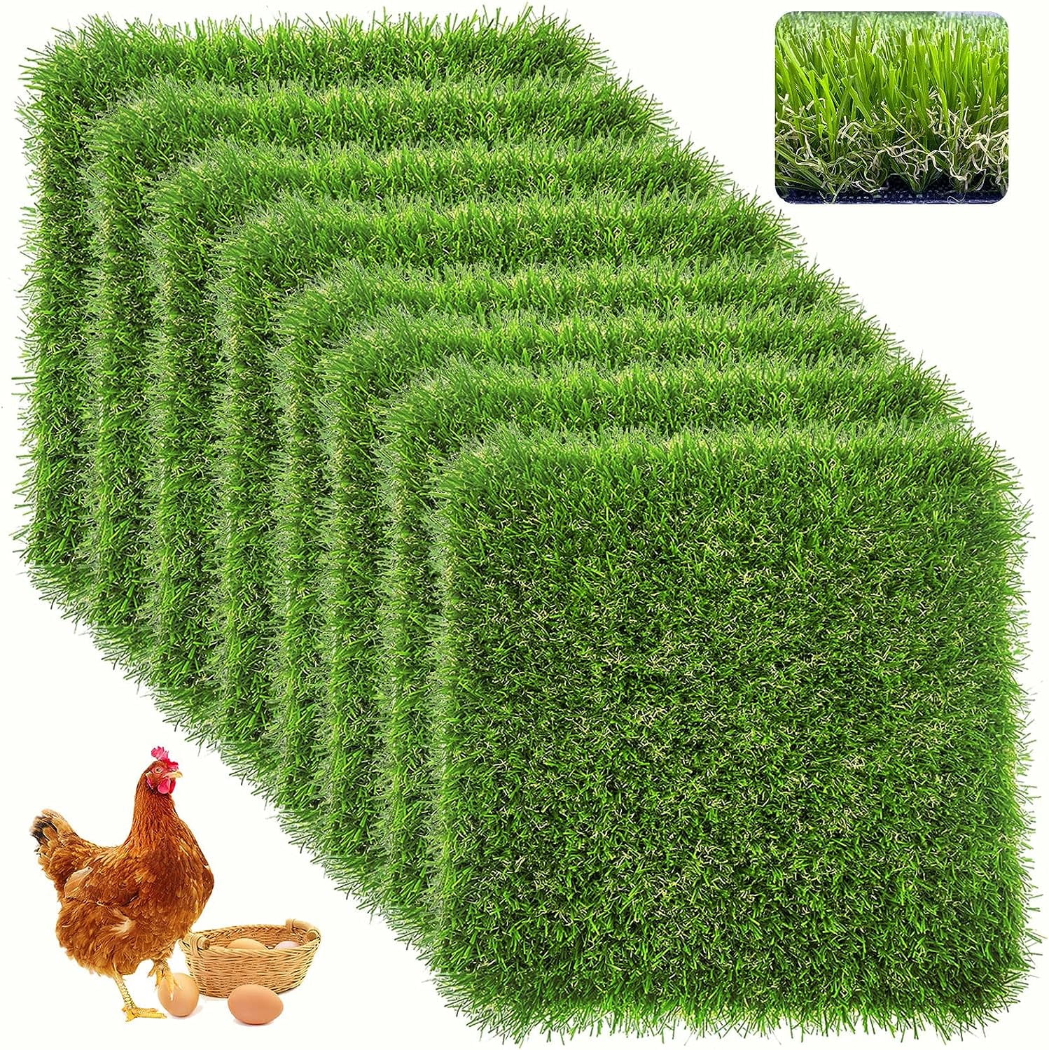 8Pcs Chicken Nesting Box Pads for Laying Eggs - Washable Hen Nesting ...