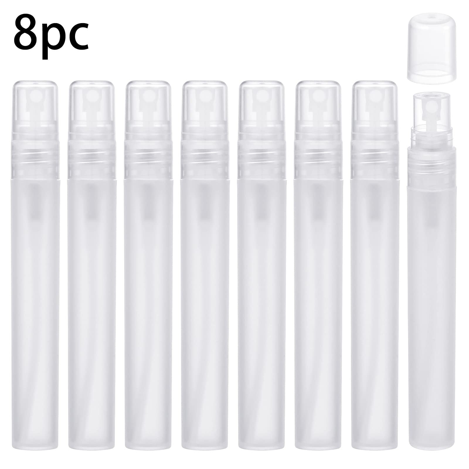 8Pcs Clear Glass Perfume Atomizer Travel Size Refillable Empty Fine ...