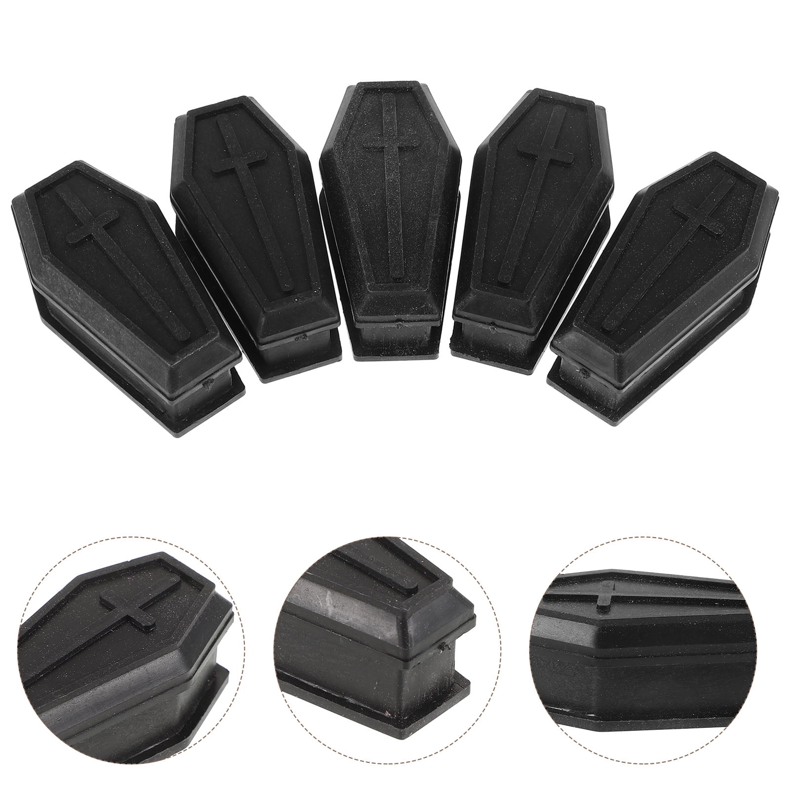 Kkewar Black Plastic Coffin Box Ornaments with Lid for Home Party ...
