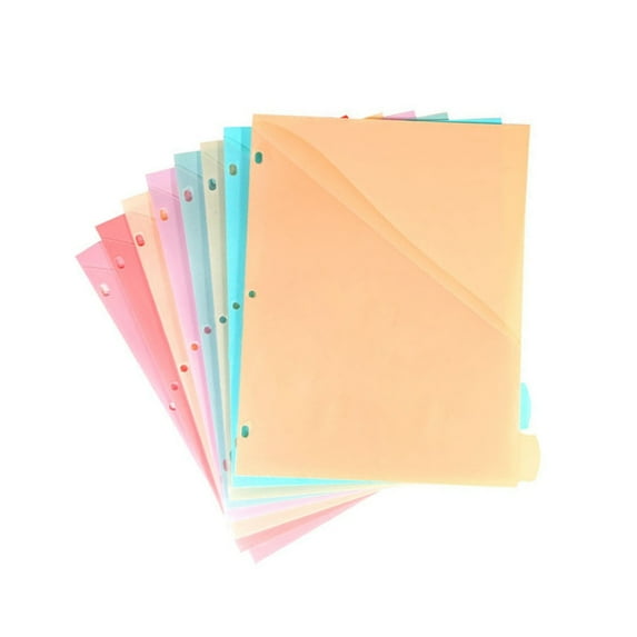 8Pcs Color Coding Index Sheets Sturdy PP Materials 3 Holes ...