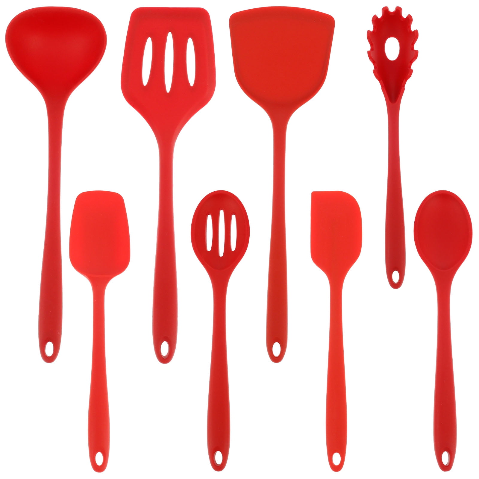 8Pcs Cooking Utensils Set Silicone Kitchens Utensils Set Stainless ...