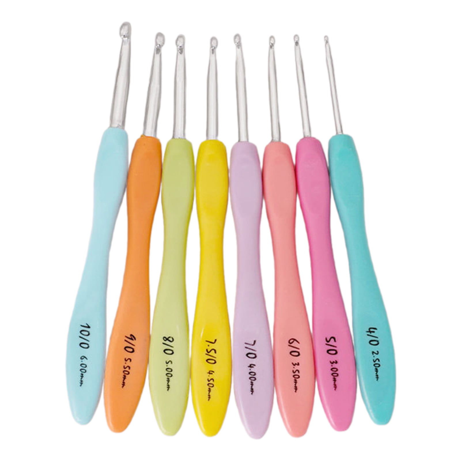 8Pcs Crochet Hook, Plastics Crochet Needle for Crocheting Yarns ...