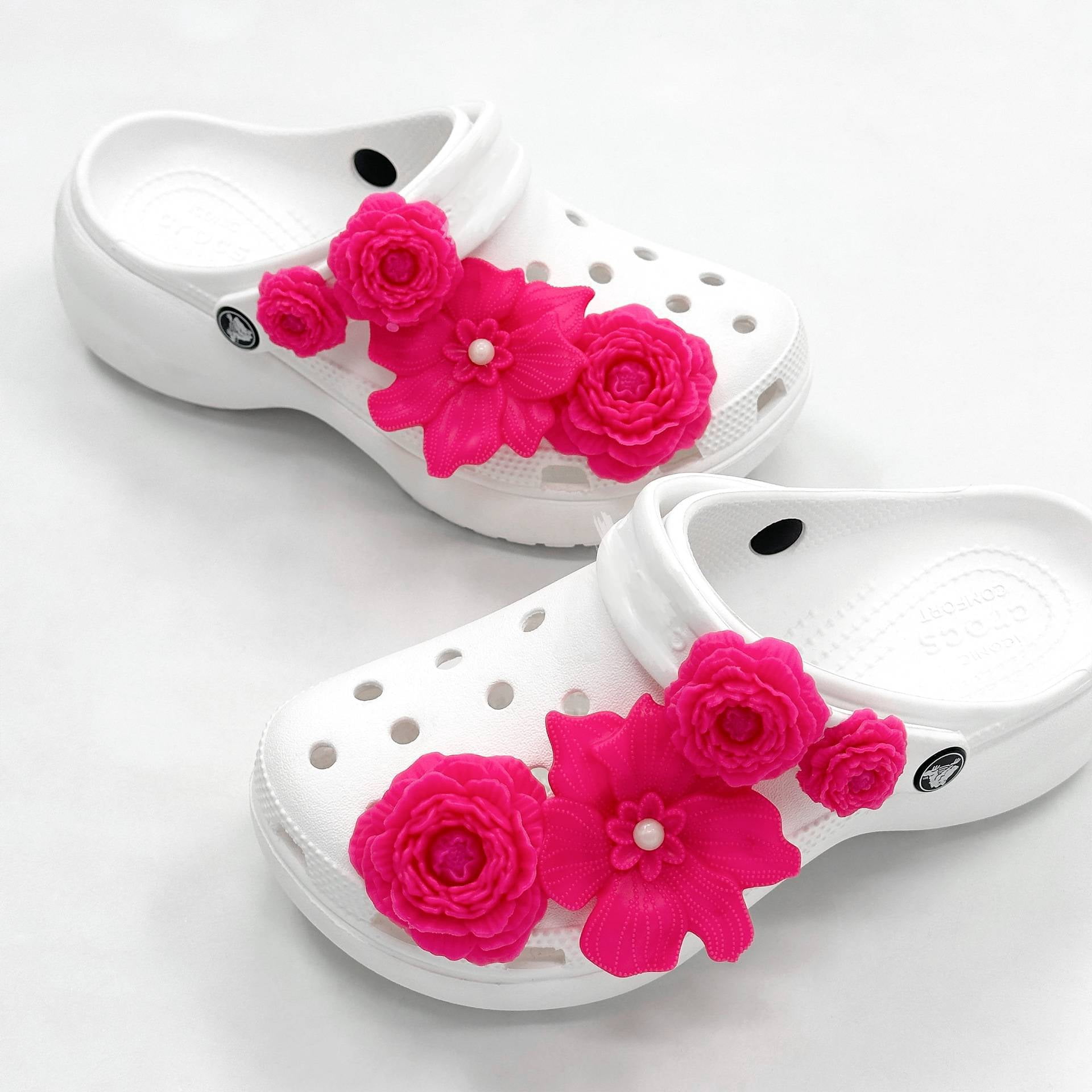 8Pcs Cute Shoe Charms Accessories DIY Flower Shoes Decoration Charms ...