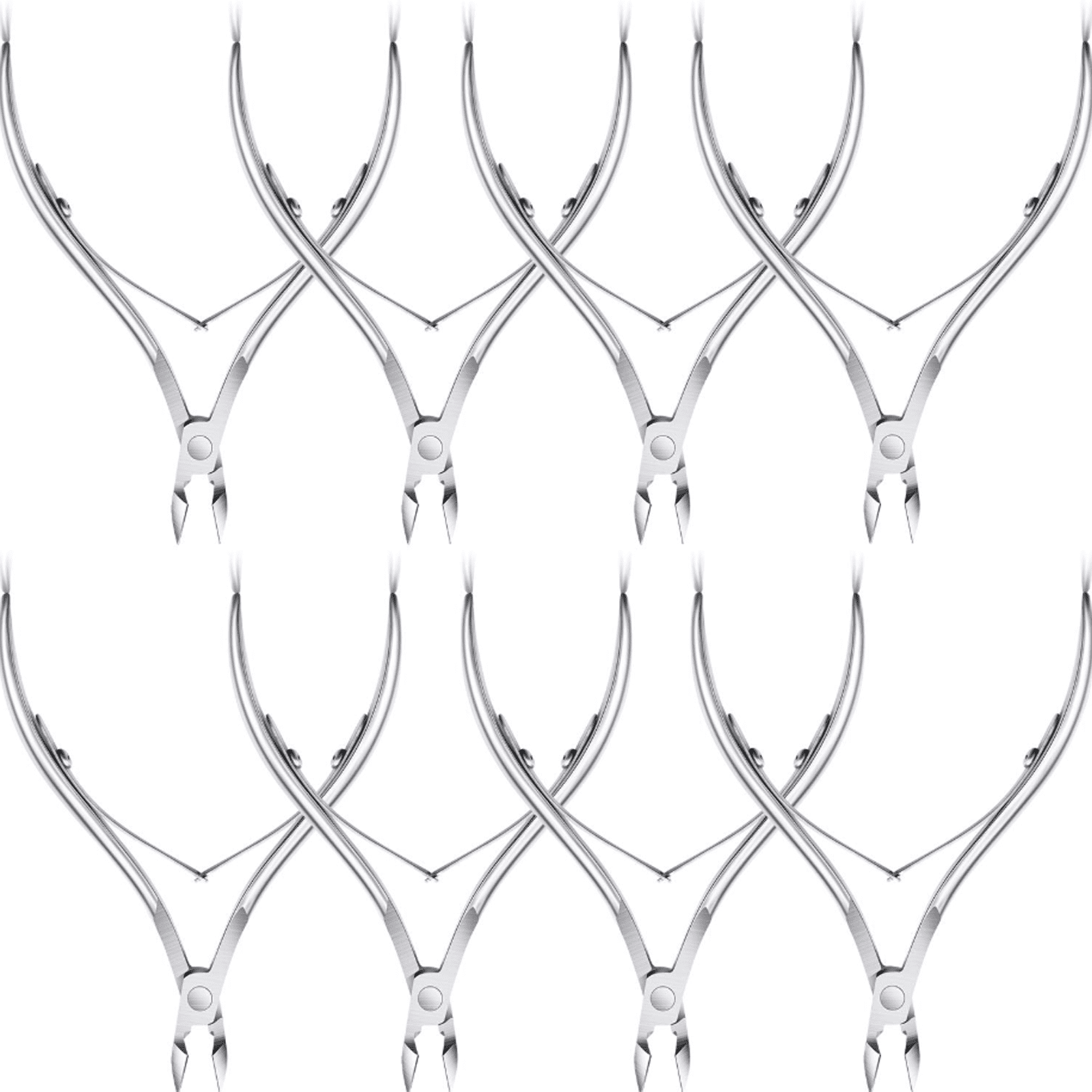 8Pcs Cuticle Trimmer Stainless Steel Cuticle Nippers Pointed Blade Dead ...