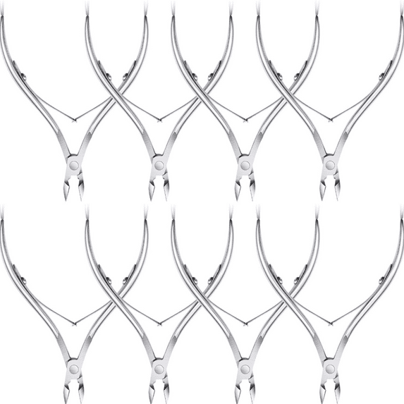 8Pcs Cuticle Trimmer Stainless Steel Cuticle Nippers Pointed Blade Dead ...
