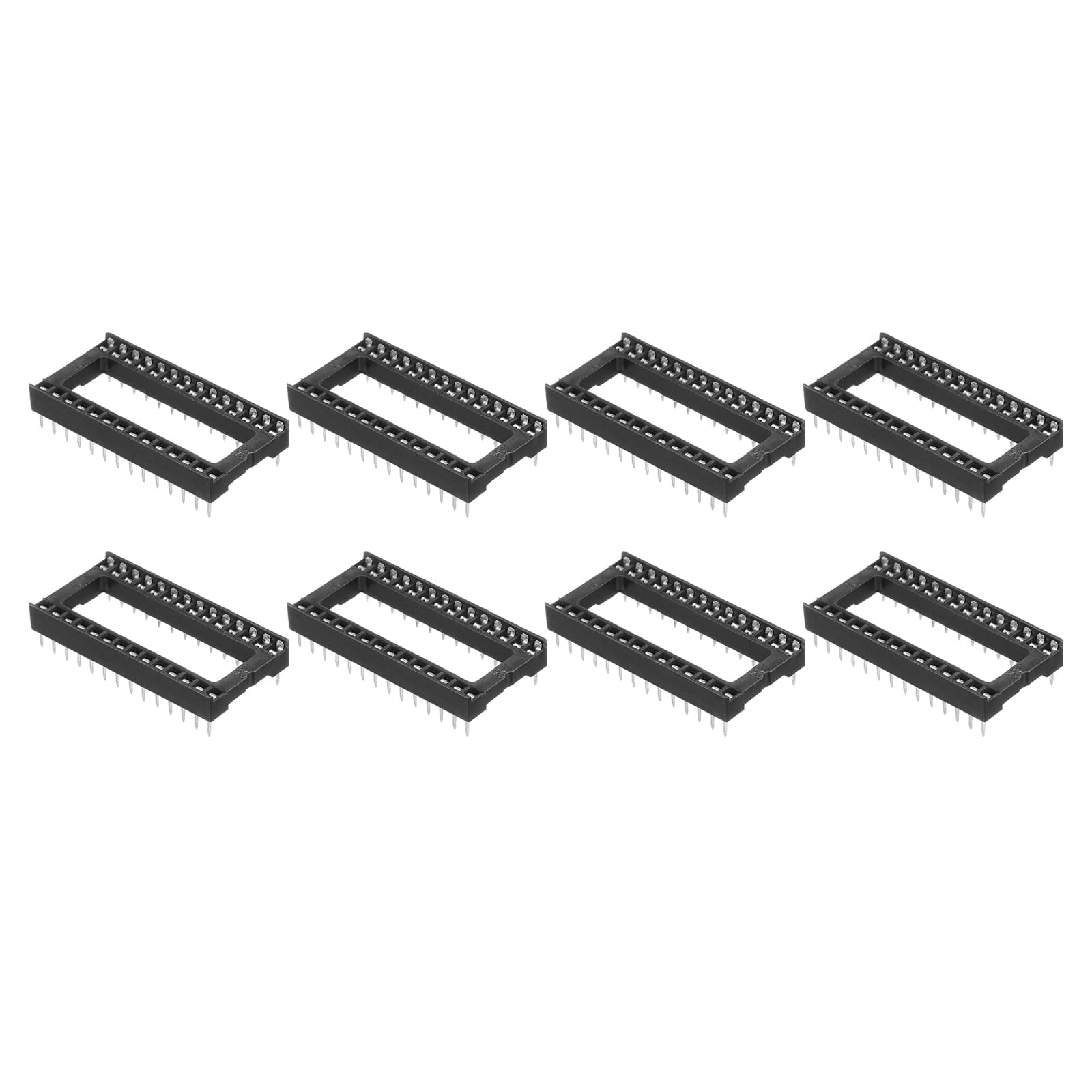 8Pcs DIP IC Chip Socket Adapter, 2.54mm Pitch 28 Pin Soldering Flat ...