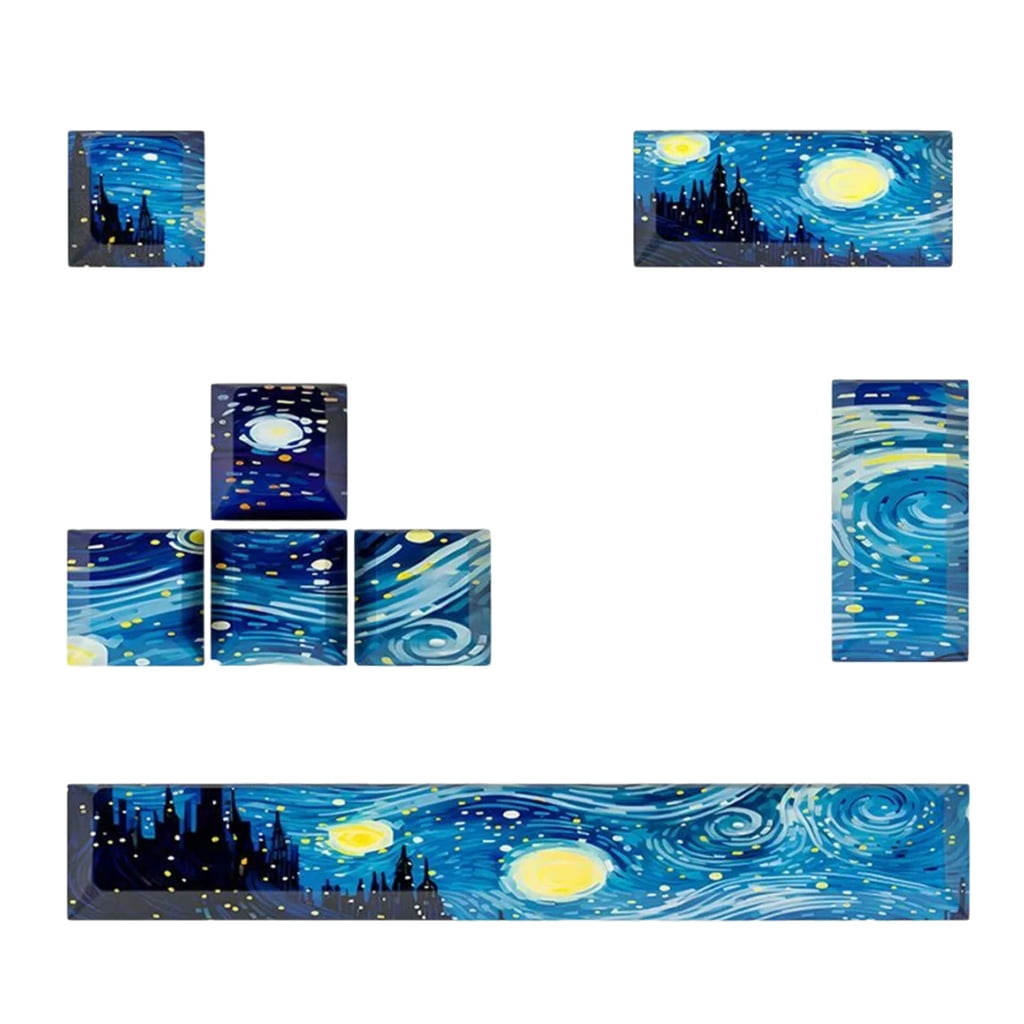 8Pcs DIY Personalizeds Keycaps 5Side Dyes-SUB 6.25u Space Bar Original ...