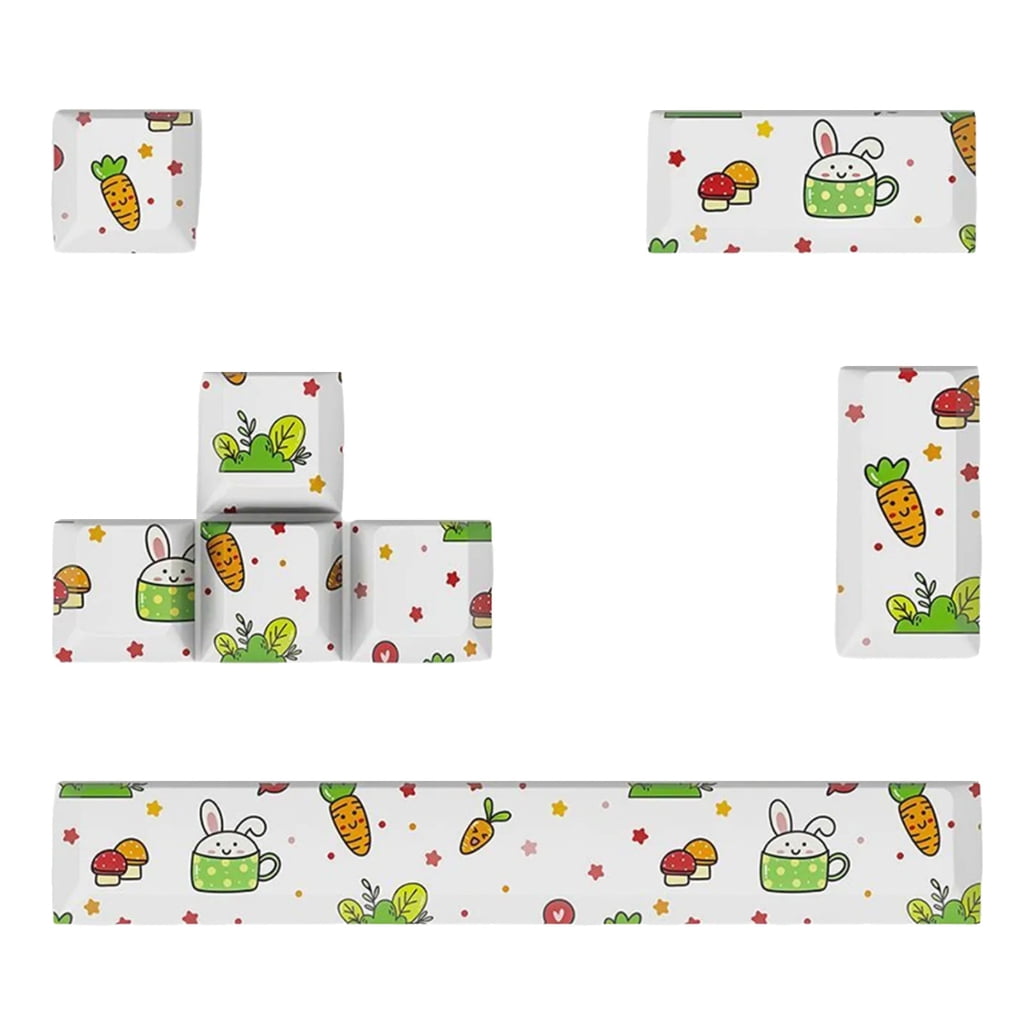 8Pcs DIY Personalizeds Keycaps 5Side Dyes-SUB 6.25u Space Bar Original ...