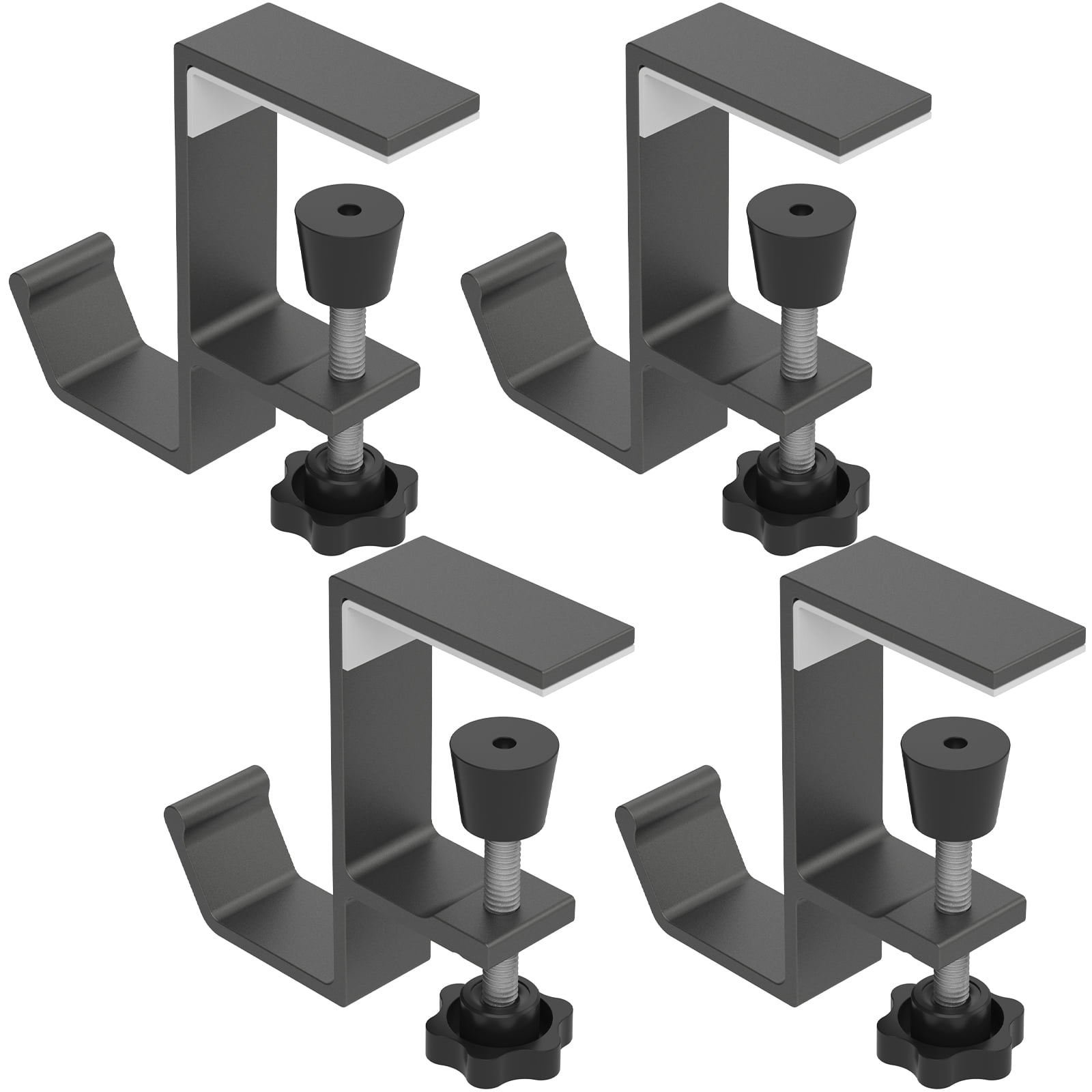 8Pcs Desk Mount Bag Holder Hook Clamp-On Hook Aluminum Table Hanger ...
