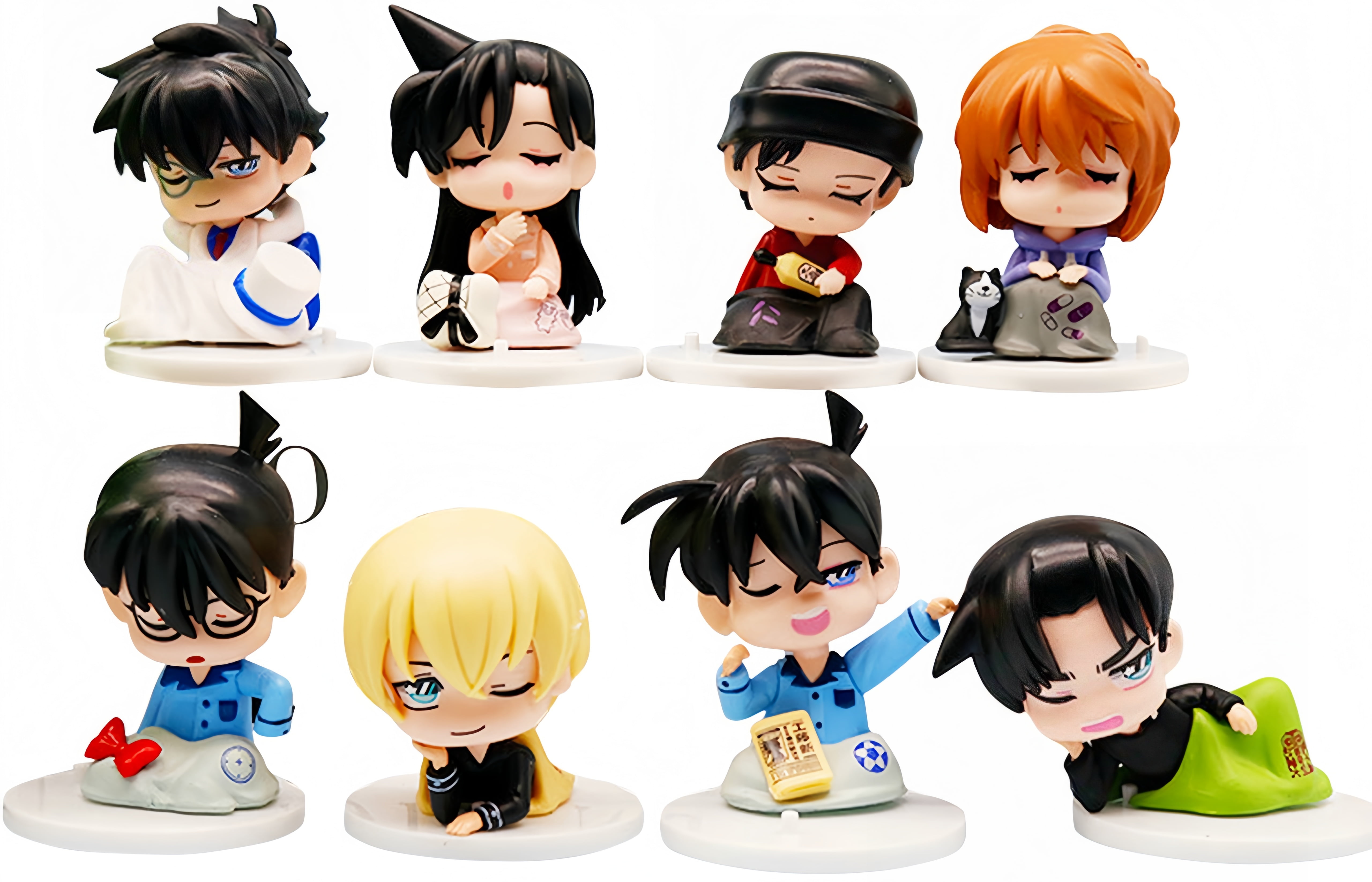8Pcs Detective Conan Figure - 3.9'' Detective Conan Anime Peripheral ...