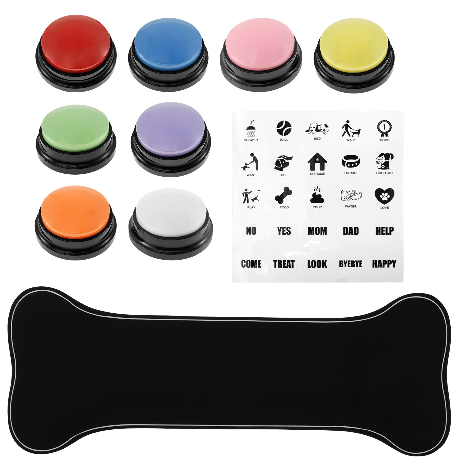8Pcs Dog Buttons for Communication Battery Powered Voice Recording ...