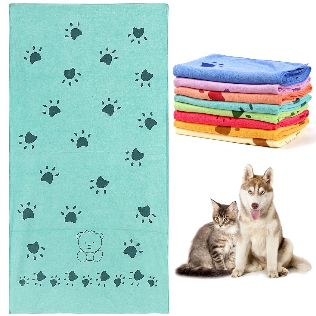 8Pcs Dog Towels, Pet Bath Drying Towels, Absorbent Microfiber Soft ...