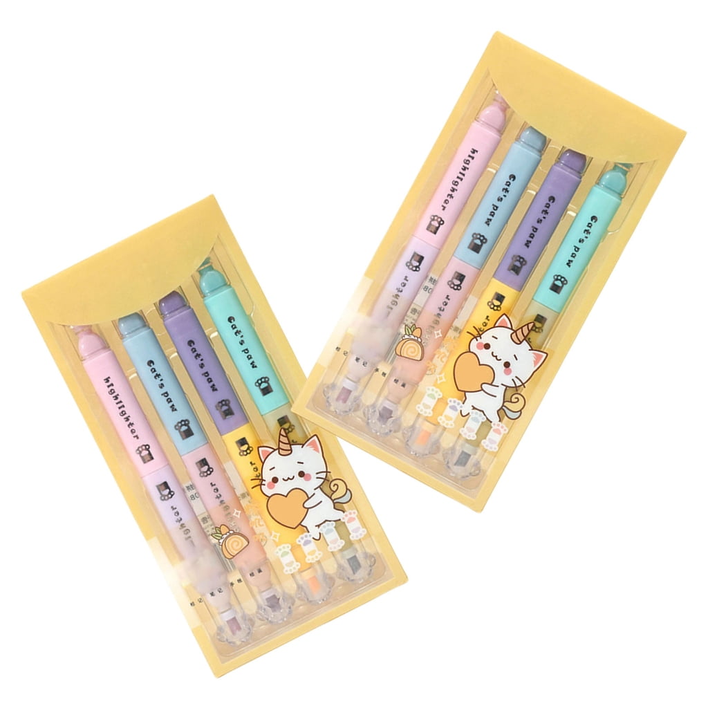 8Pcs Double Head Highlighter Quick Drying for Cardmaking, Fluorescent ...