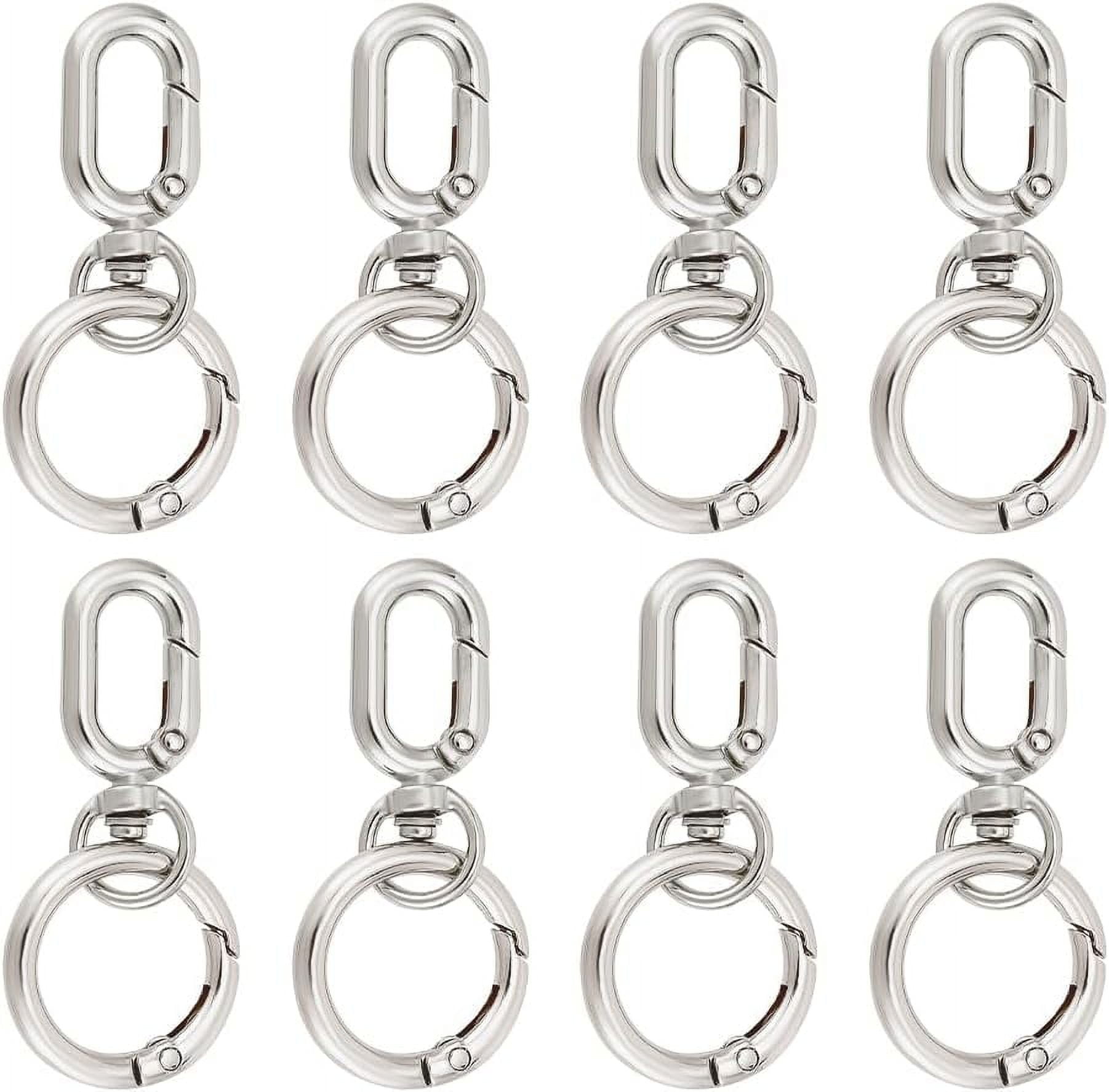 8Pcs Double Opening Metal Spring Hooks Clip Alloy Swivel Clasps with ...