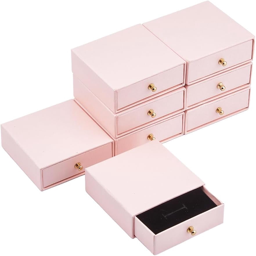 8Pcs Drawer Jewelry Gift Boxes 3.5x3.5x1.2inch Cardboard Jewelry Boxes ...
