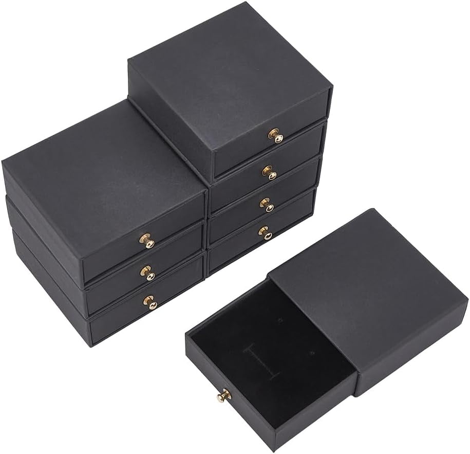 8Pcs Drawer Jewelry Gift Boxes Cardboard Jewelry Box Small Gift Box ...