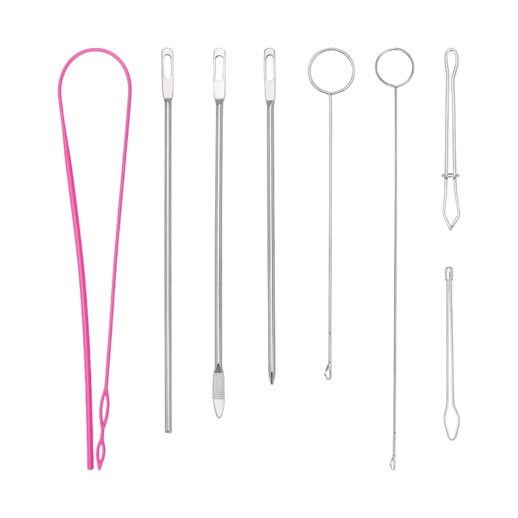 8Pcs Drawstring Threader Tool Set Flexible Drawstring Threader ...