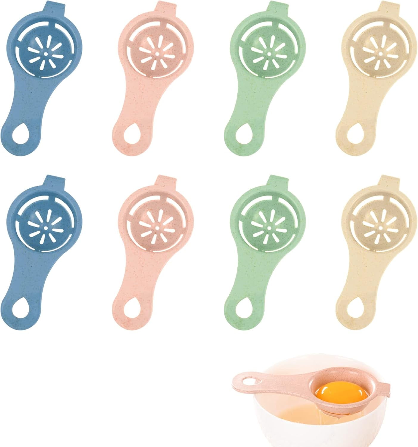 8Pcs Egg Yolk Separator Egg White Separator Easy to Use Egg White and ...