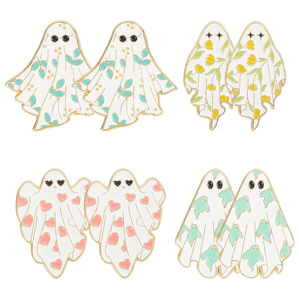 8Pcs Enamel Pins Set 4 Styles Cute Enamel Lapel Pins Set Gothic Alloy ...
