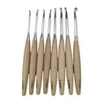 8Pcs Ergonomic Crochet Hook 3.0mm-6.5mm Wood Handle Crochet Needle ...
