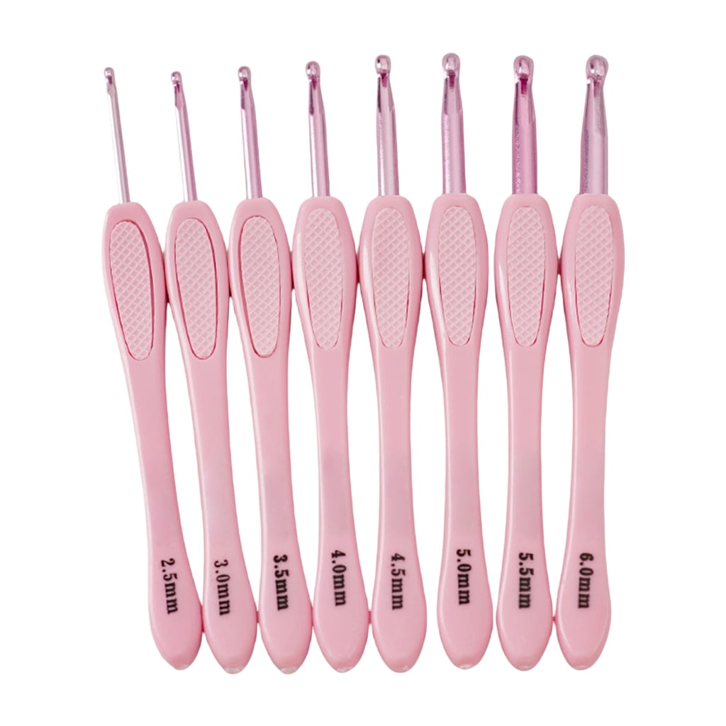 8Pcs Ergonomic Crochet Hooks 8 Size Long Handle Crochet Hook for ...
