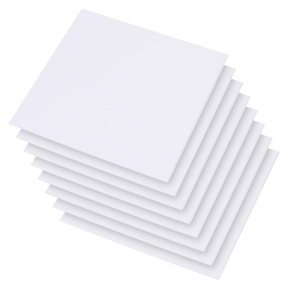 8Pcs Expanded PVC Plastic Sheets 11.69x11.69" Rigid White PVC Foam ...