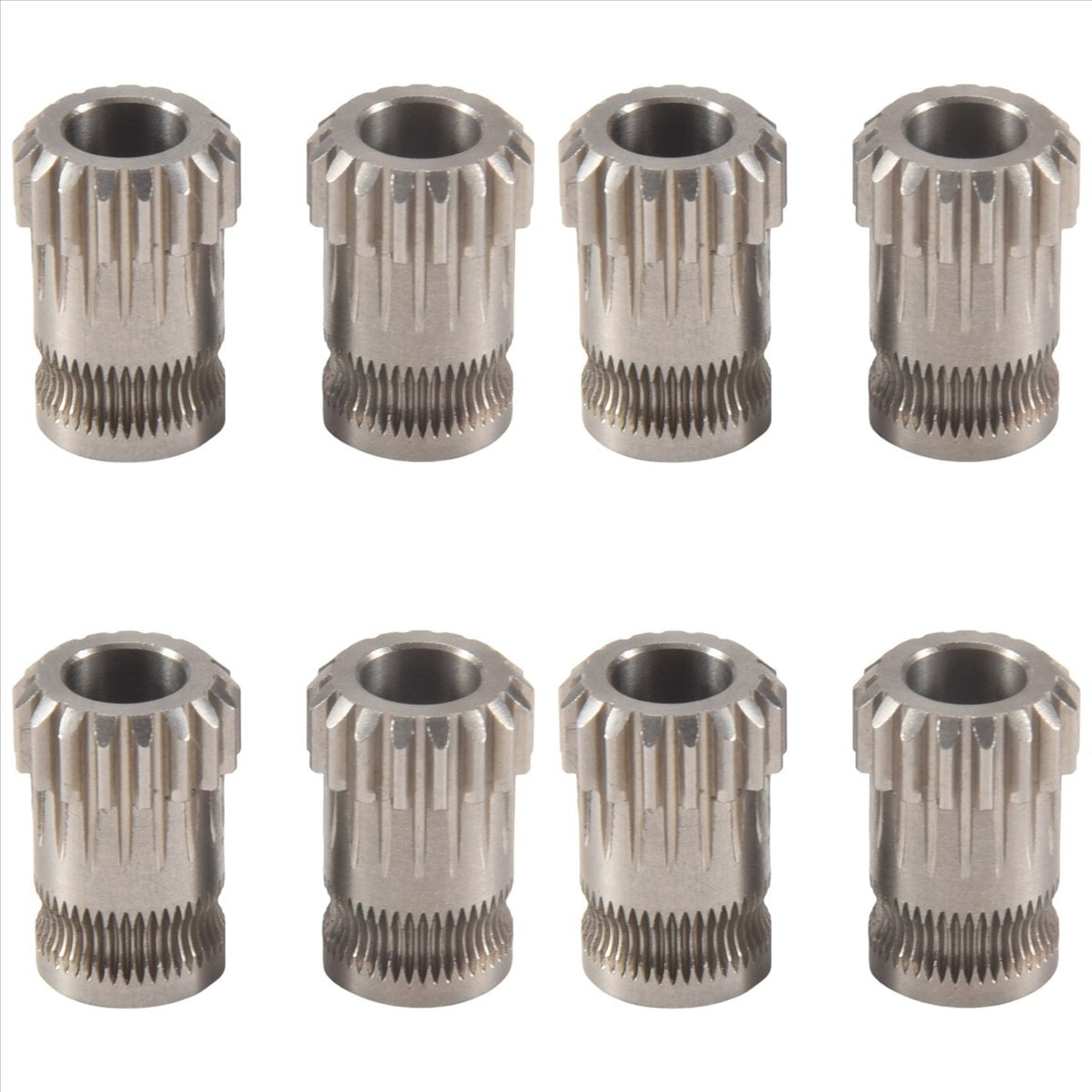 8Pcs Extruder Gears MK8 Stainless Steel Double Extrusion Wheels Bowden ...