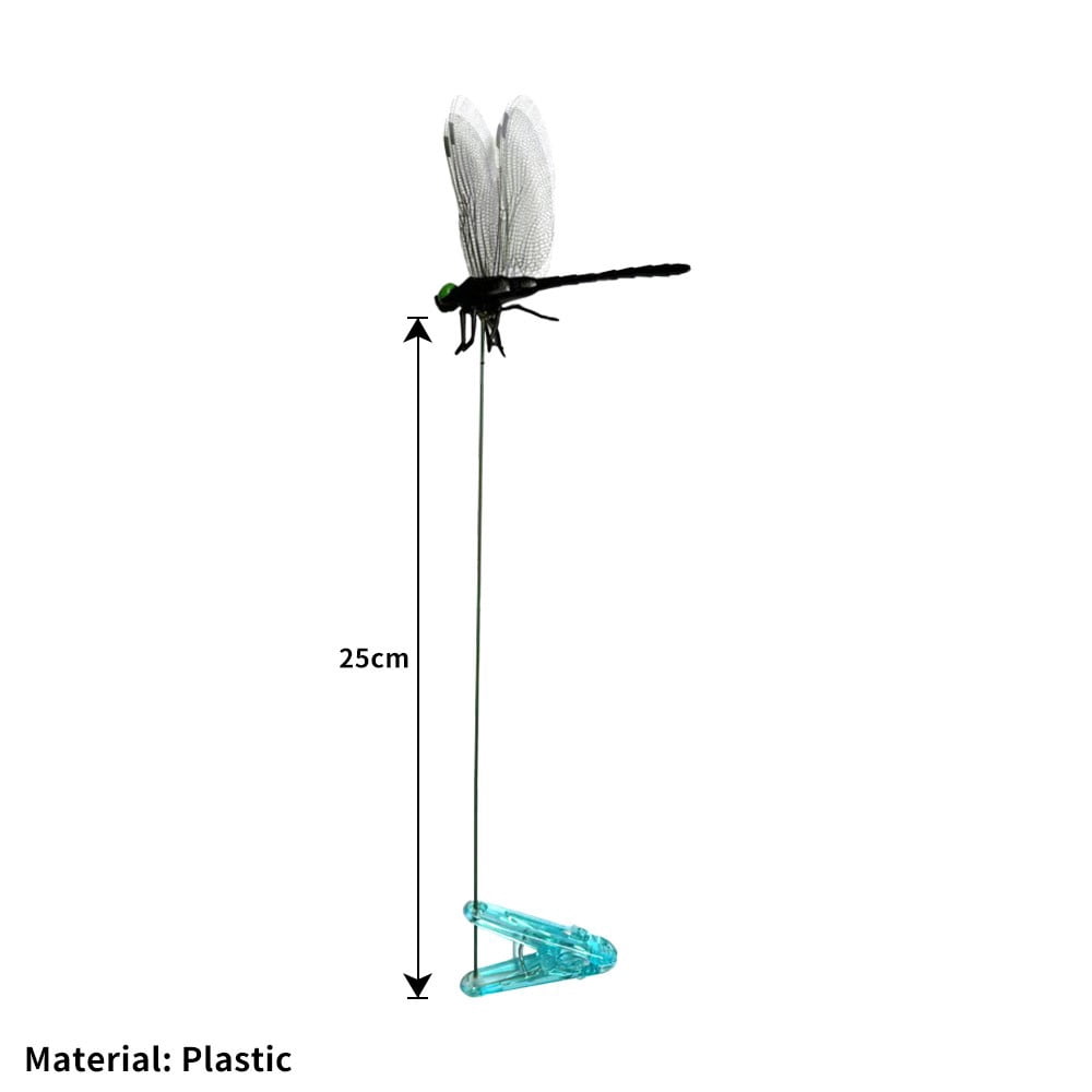 8Pcs Fake Dragonfly Clips,3D Outdoor Dragon Fly Decor Clip on Dragonfly ...