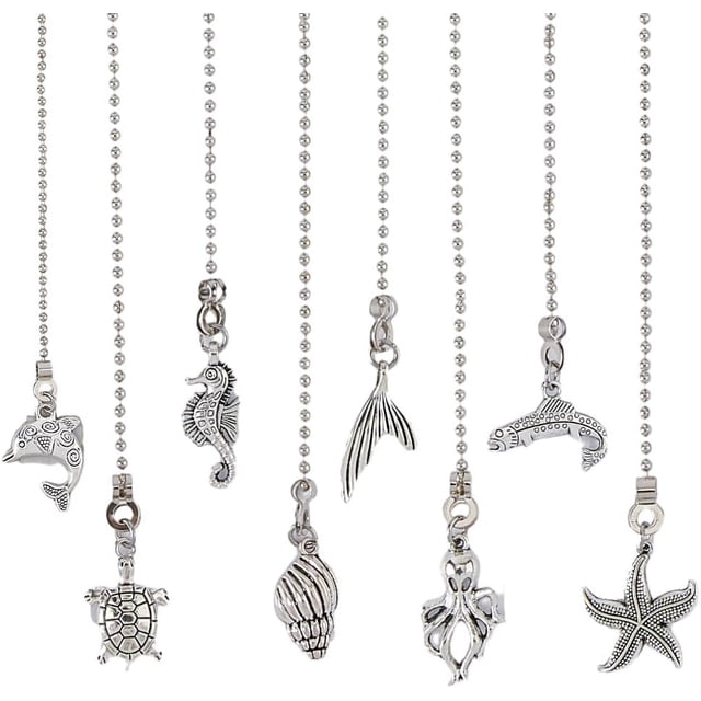 8Pcs Fan Pull Chain 8 Styles Ceiling Pull Chain Extension Starfish ...