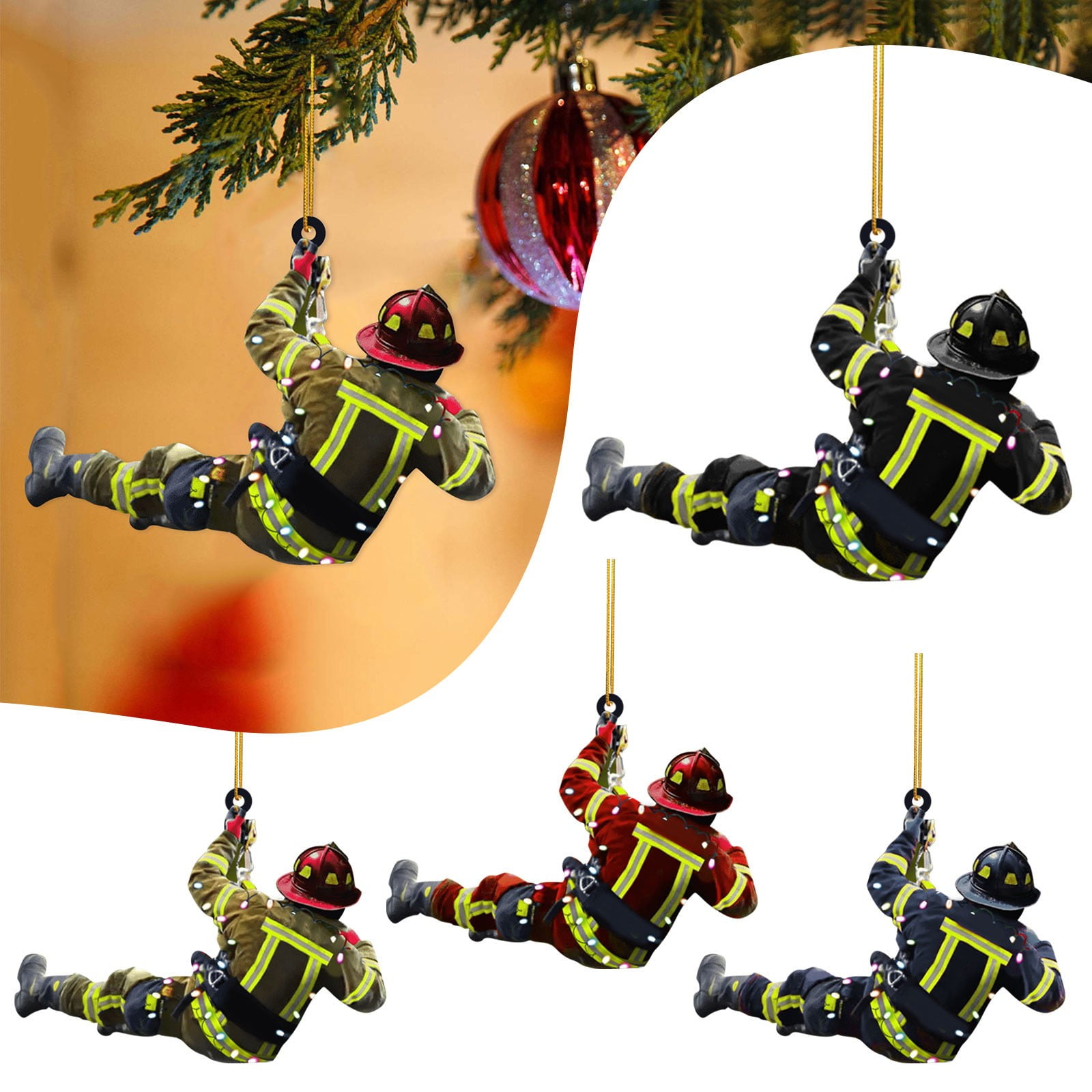 8Pcs Firefighter Hanging Ornaments for Car Hanging Accessories ...
