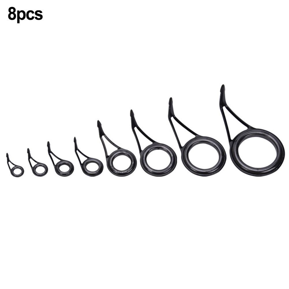 8Pcs Fishing Rod Repair Kit with Mixed Size Line Guides for Fishing ...