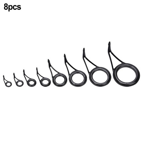 8Pcs Fishing Rod Top Rings Repair Kit With Stainless Steel Frame And ...