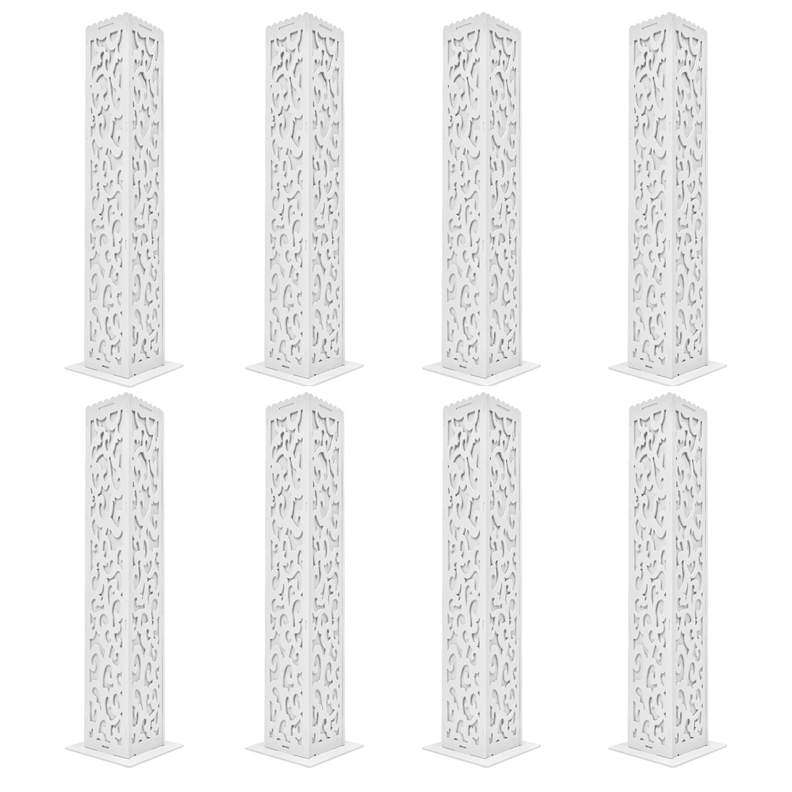 8Pcs Flower Columns LED White Elegant Wedding Column Pillar Decoration ...