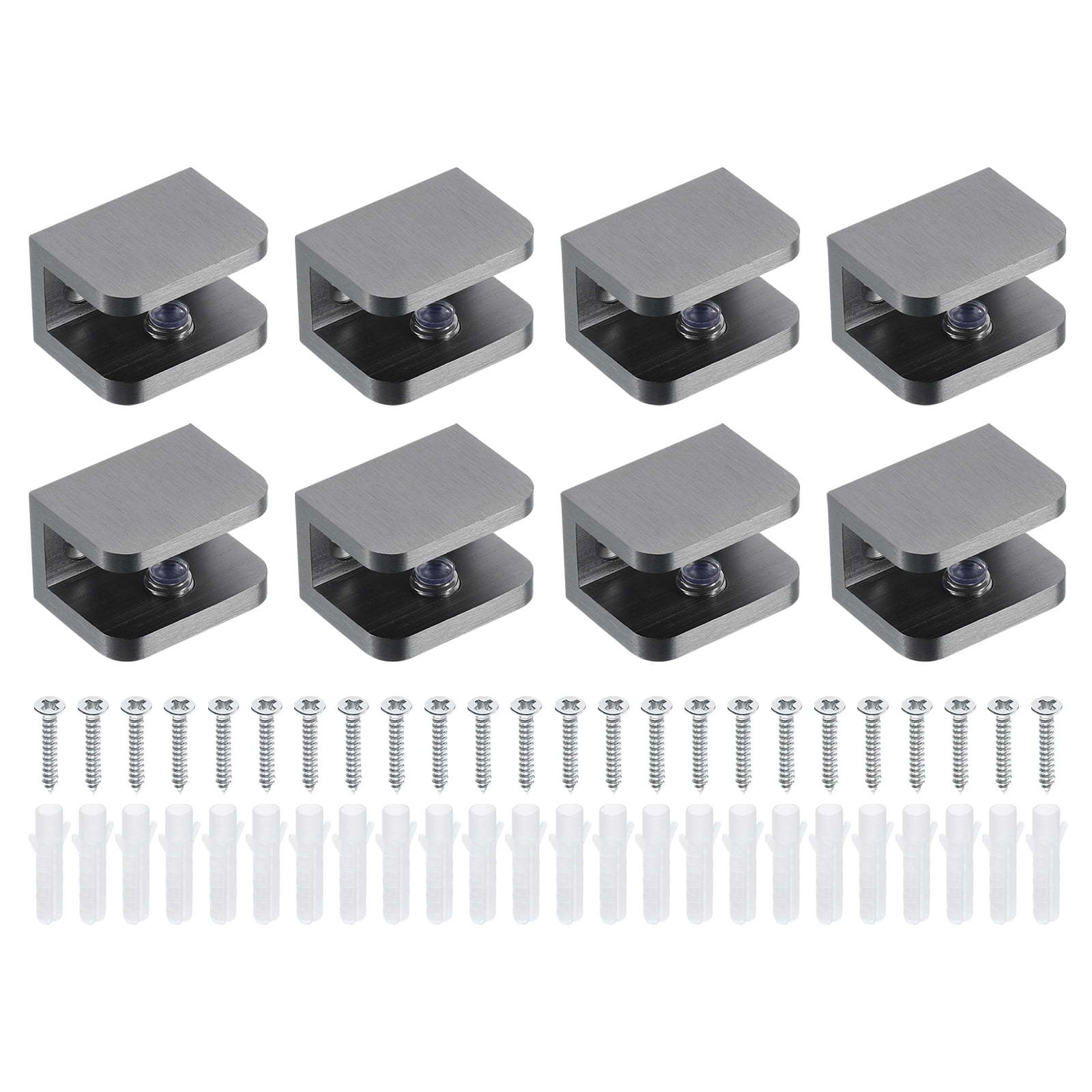 8Pcs Glass Shelf Bracket, Adjustable Solid Brass Glass Shelf Bracket ...