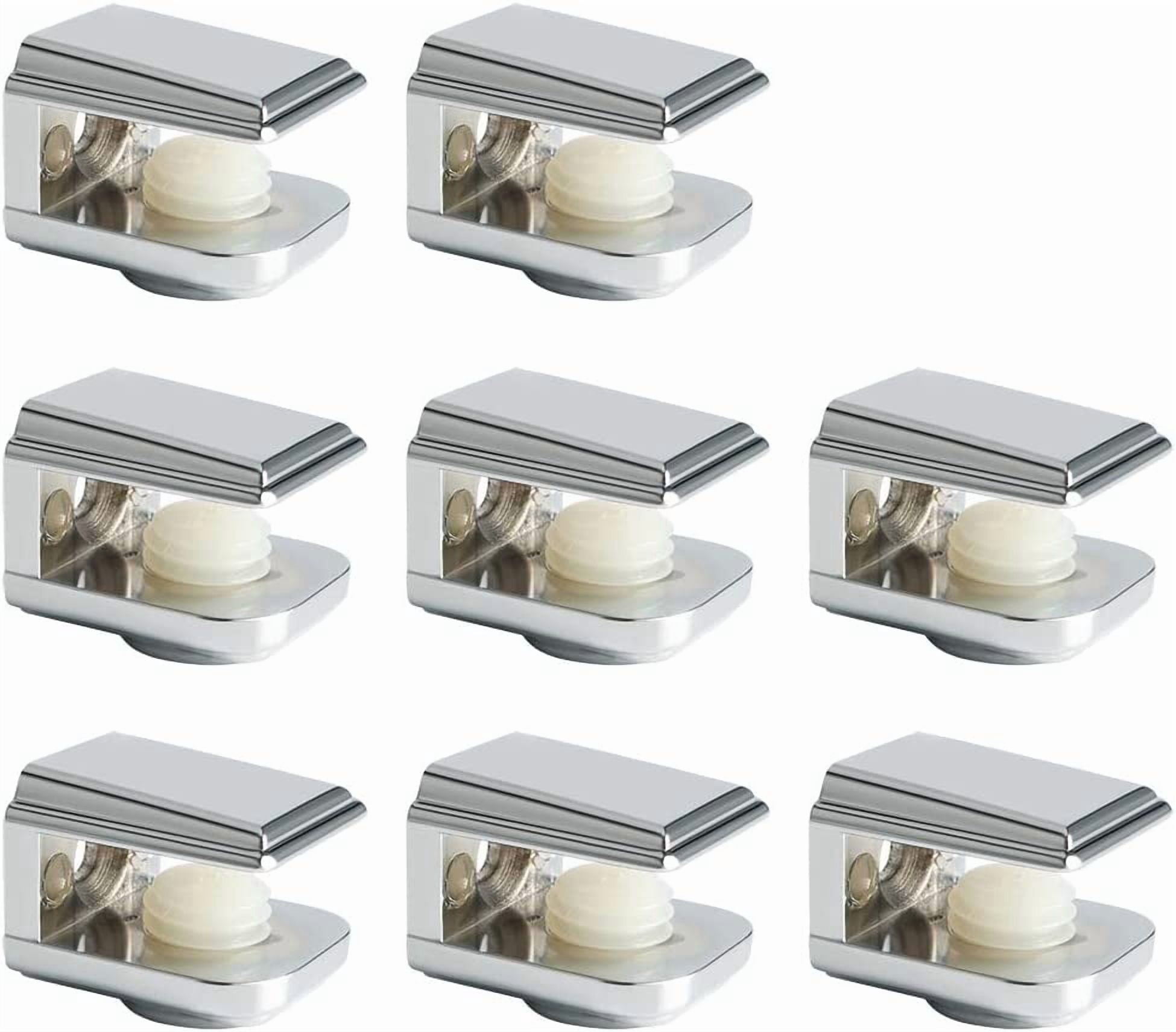 8Pcs Glass Shelf Brackets,Adjustable Clamp Brackets for Shelves,Wall ...