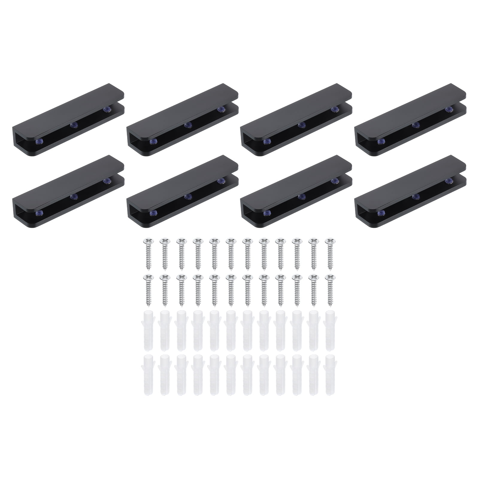 8Pcs Glass Shelf Brackets, Adjustable Solid Brass Glass Shelf Bracket ...