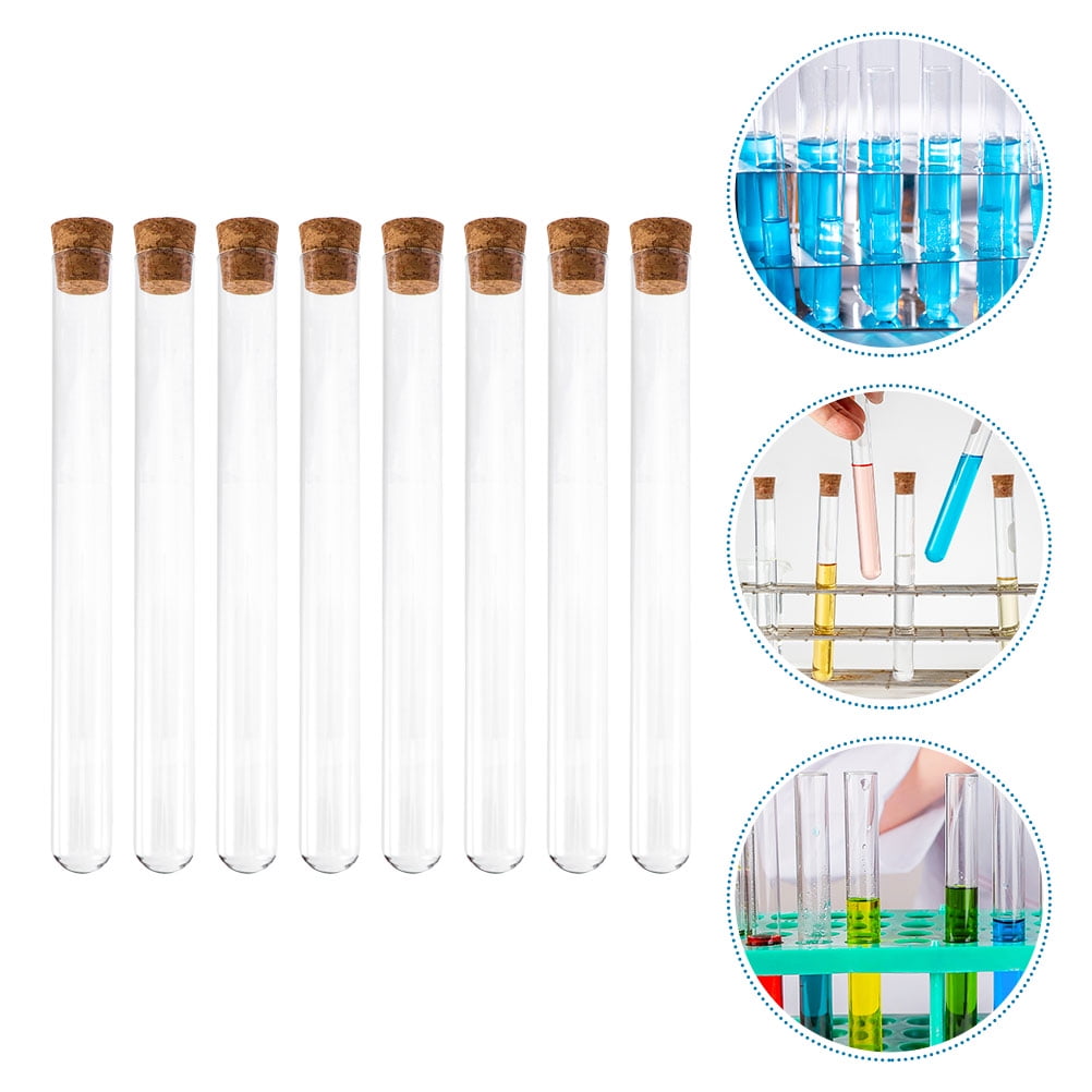 8Pcs Glass Test Tubes Portable Science Tubes Scientific Test Tools ...