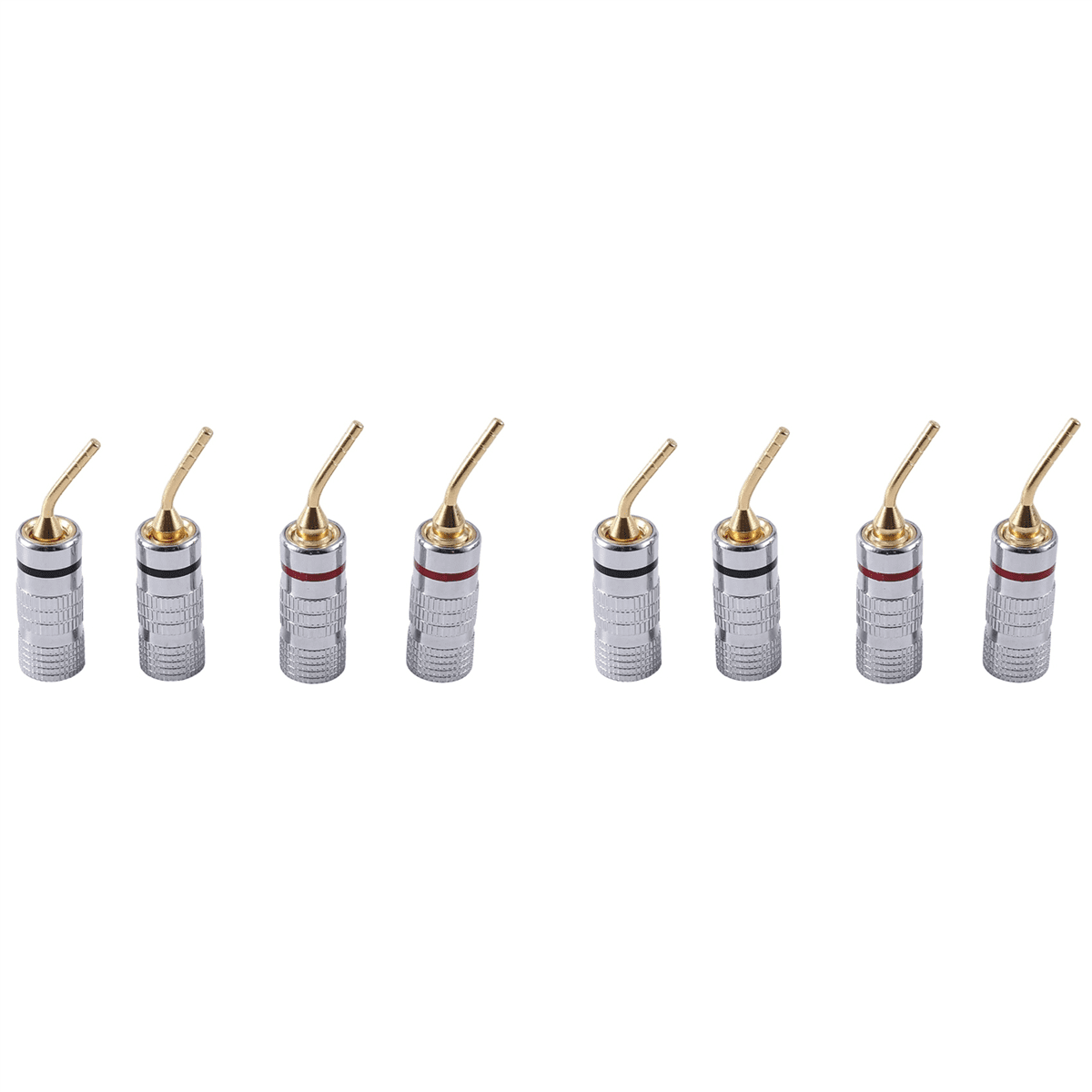 8Pcs Gold-Plated Banana Plugs 4mm Banana Plug for Video Speaker Adapter ...