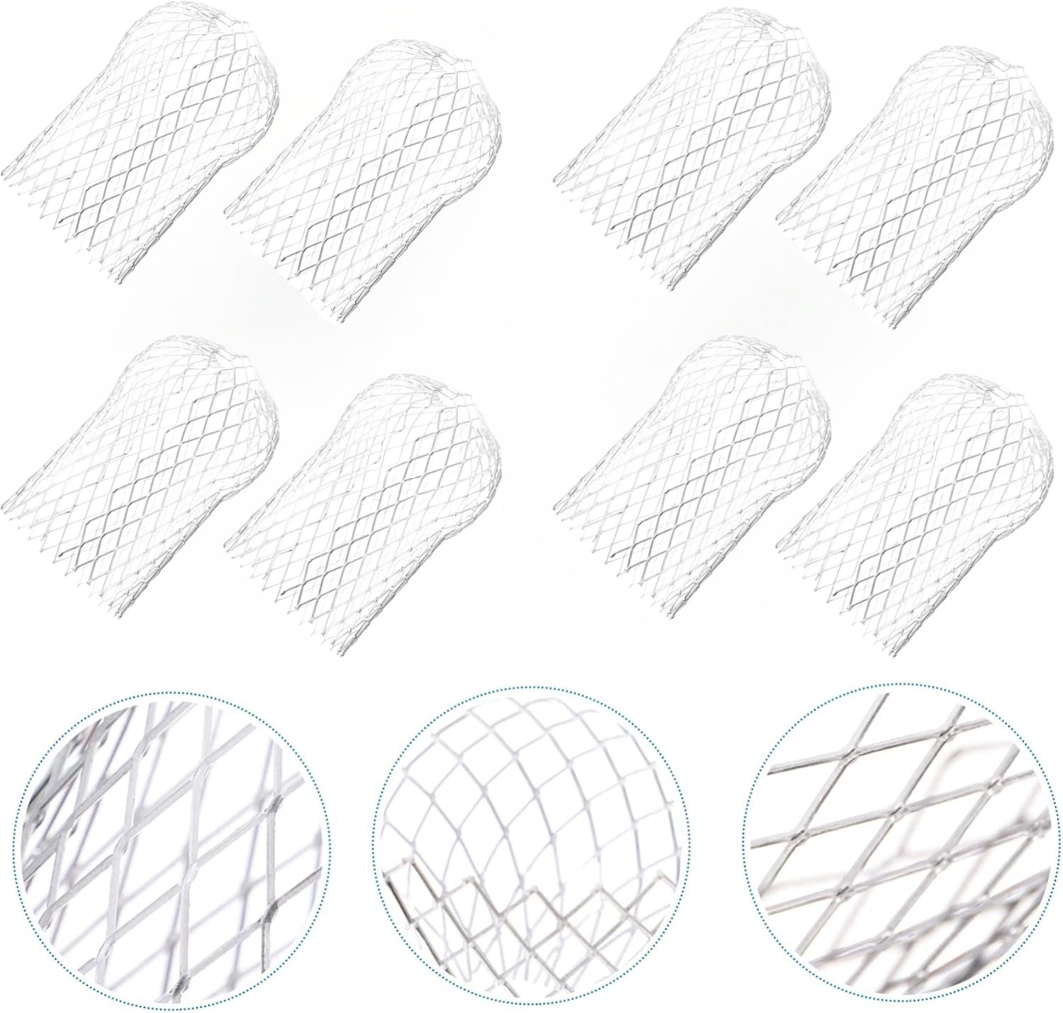 8Pcs Gutter Guard, 3.5inch Gutter Downspout Guard Adjustable Aluminum ...