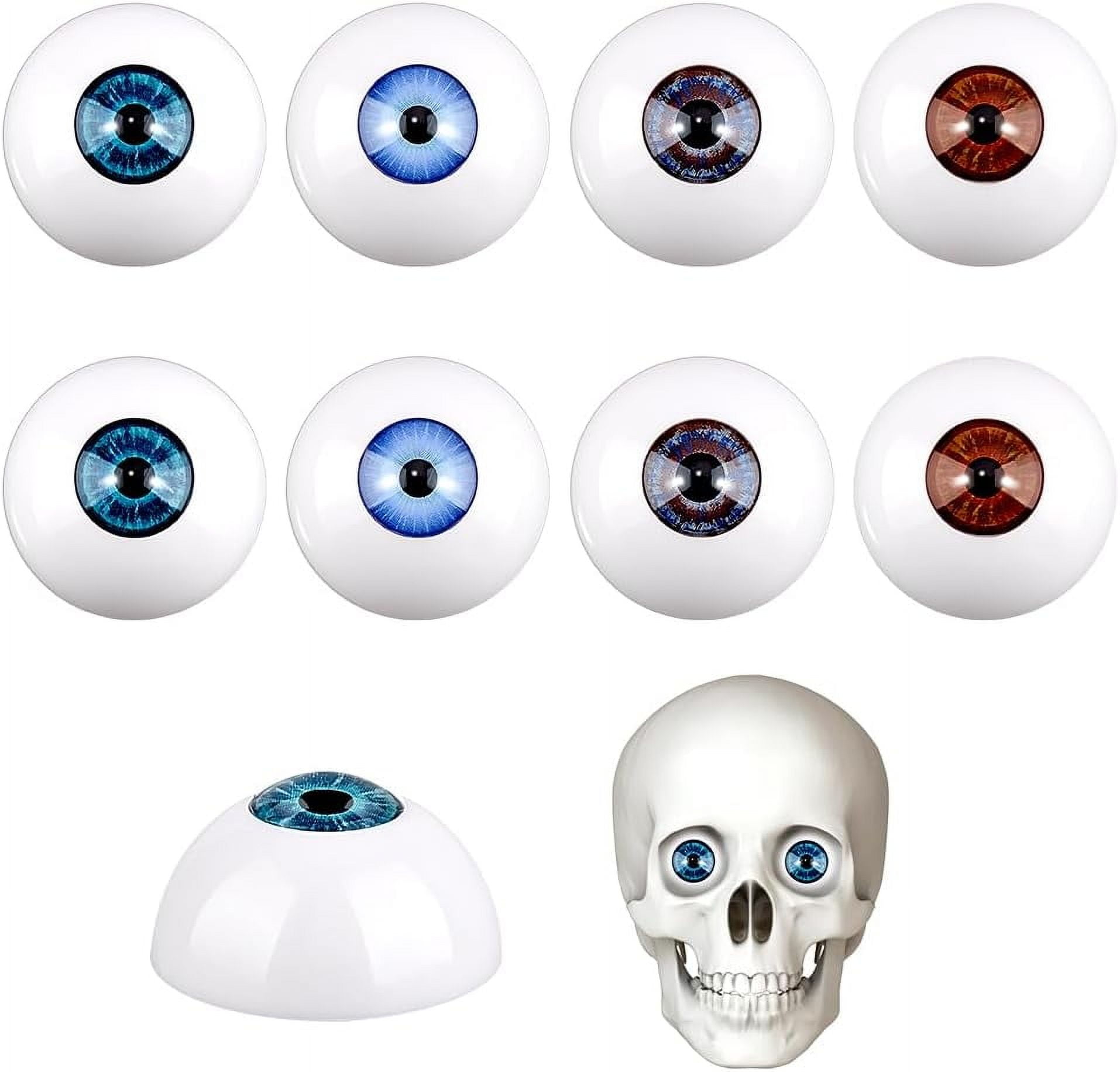 8Pcs Half Round Eyeballs 4 Colors Acrylic Craft Eye for DIY Plush ...