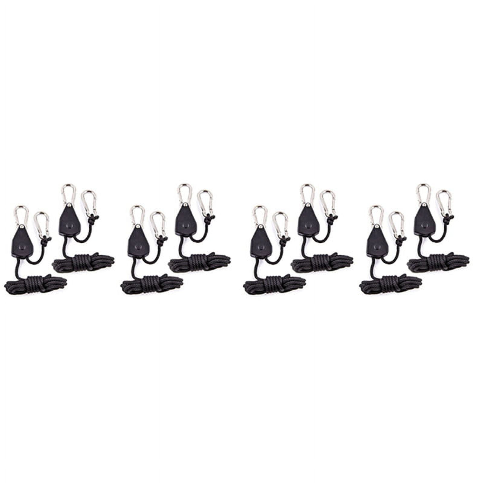 8Pcs Heavy Duty Adjustable Grow Light Ratchet Rope Hanger Yoyo for Grow ...