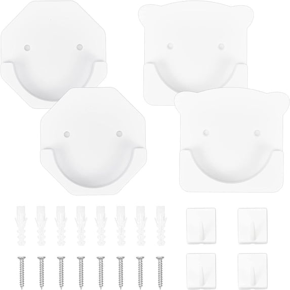 8Pcs Hook Hanger with Self Adhesive Sticker with Iron Screws and ...