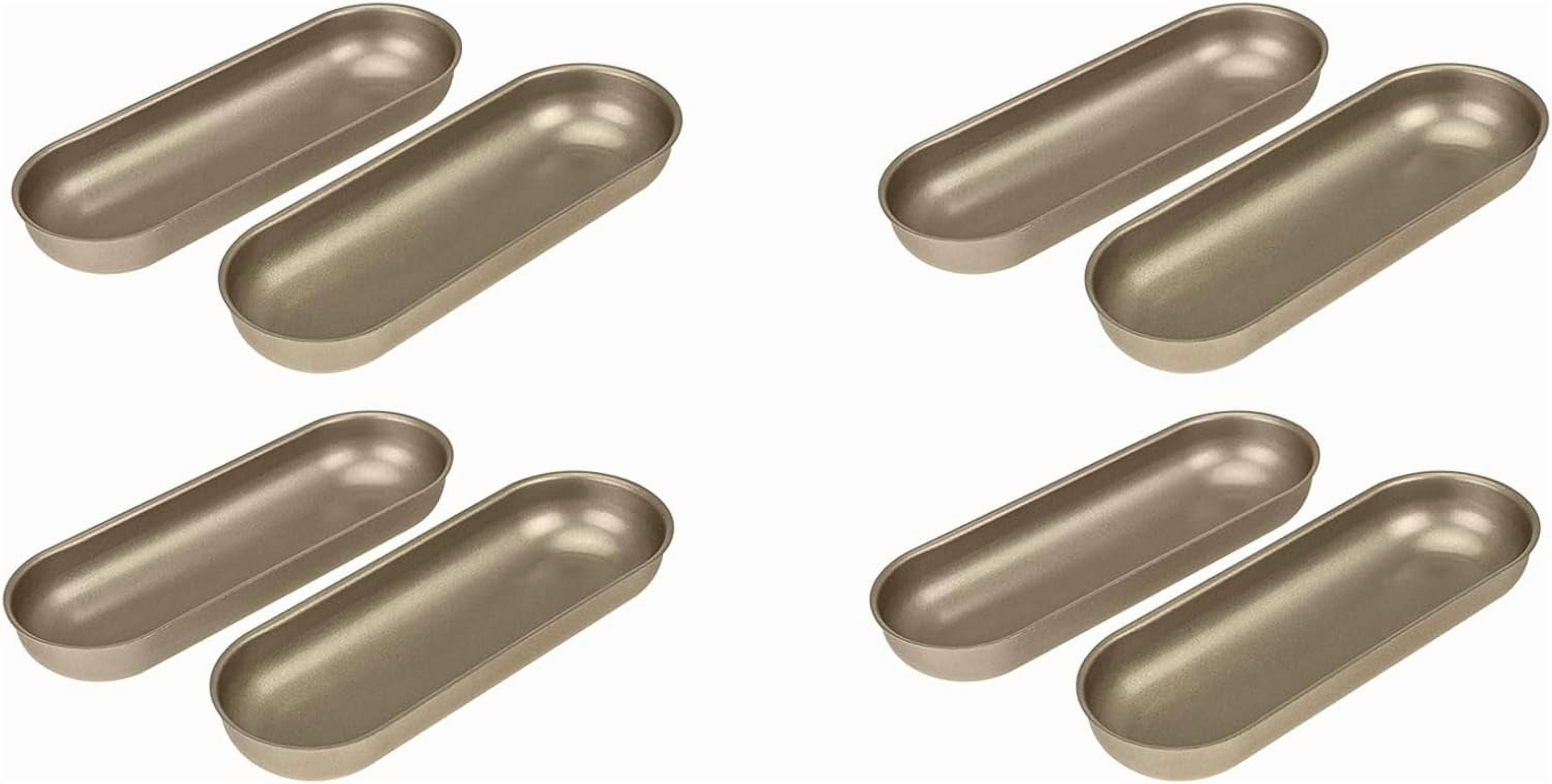 8Pcs Hot Dog Mold, Bread Non-Stick Toast Mold for Oven Baking, Steel ...