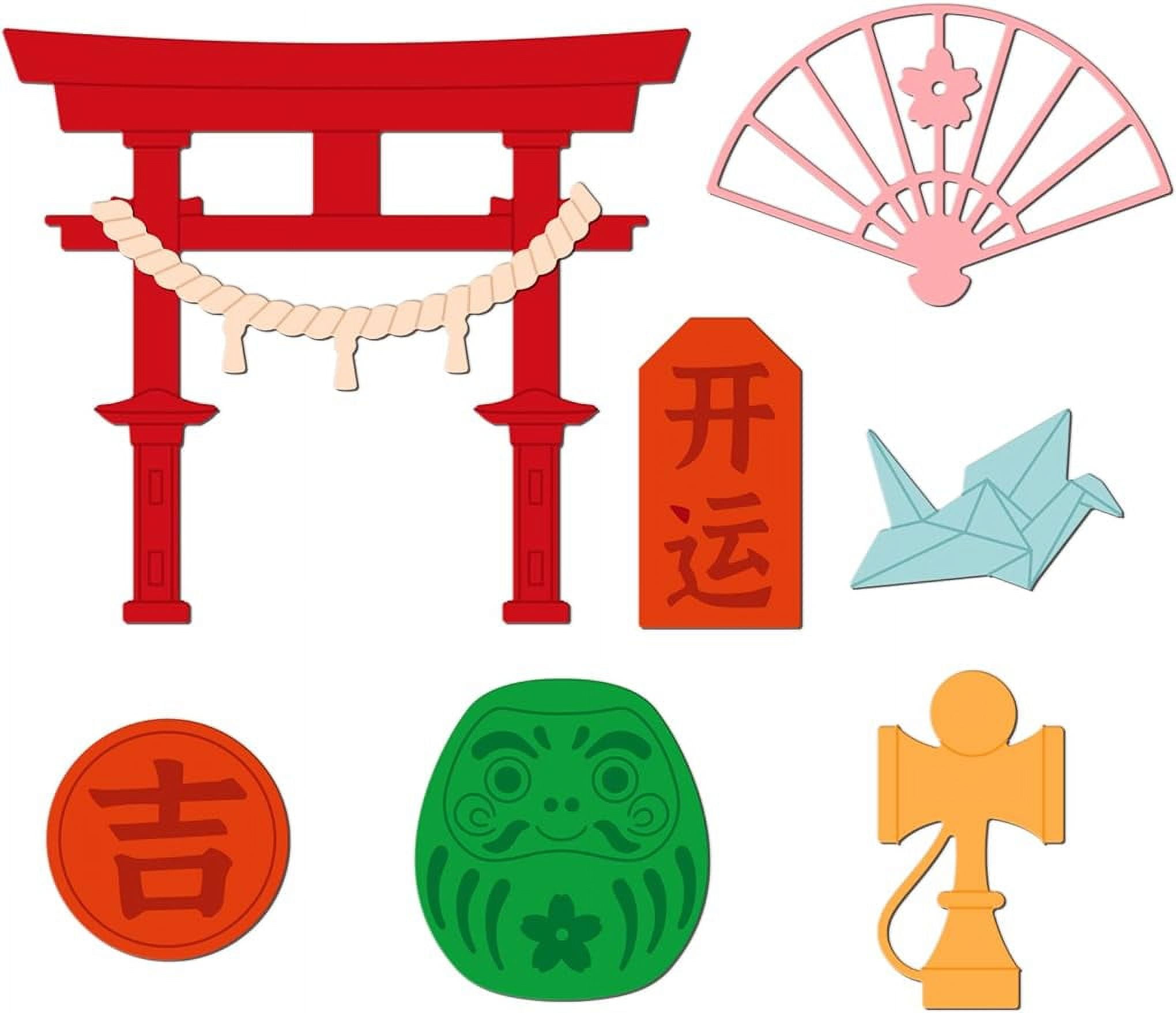 8Pcs Japanese Torii Cutting Dies Japanese Shinto Shrine Embossing ...
