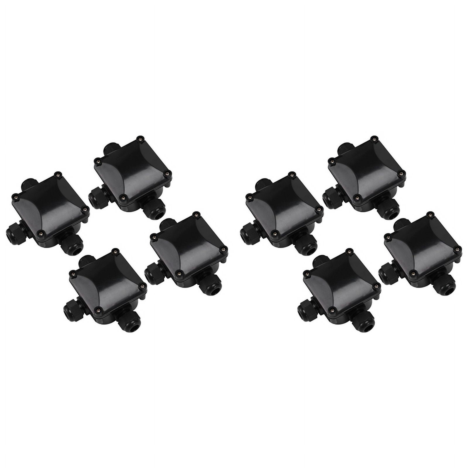 8Pcs Junction Boxes IP68 3-Way Cable Connectors Ø 5.5mm-10.5mm External ...
