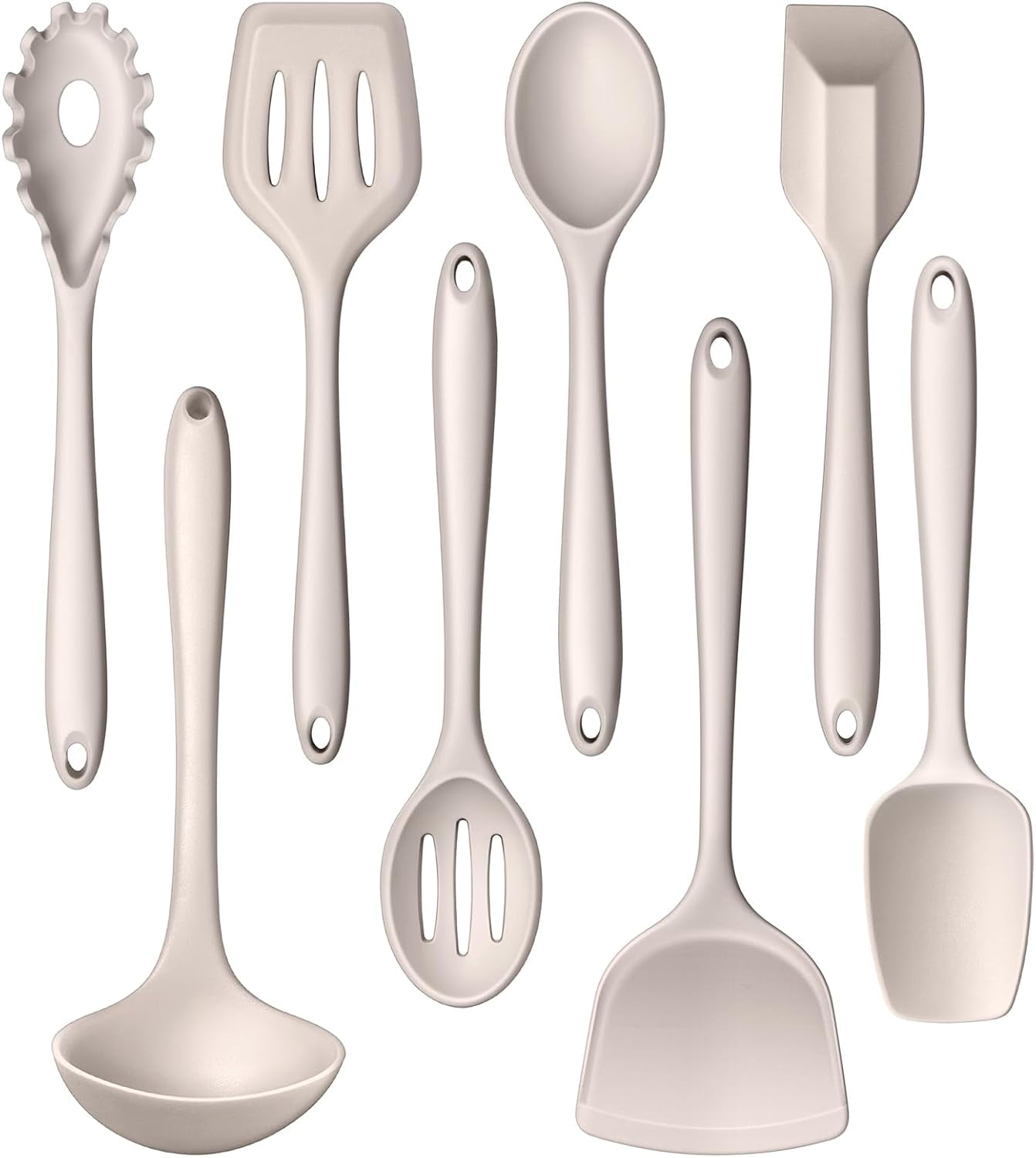 8Pcs Kitchen Cooking Utensils Set, Silicone Cooking Utensil Set, Heat ...