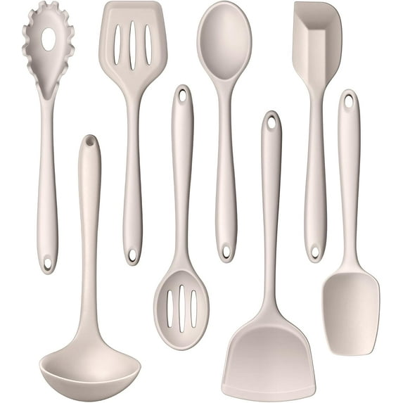 8Pcs Kitchen Cooking Utensils Set, Silicone Cooking Utensil Set, Heat ...