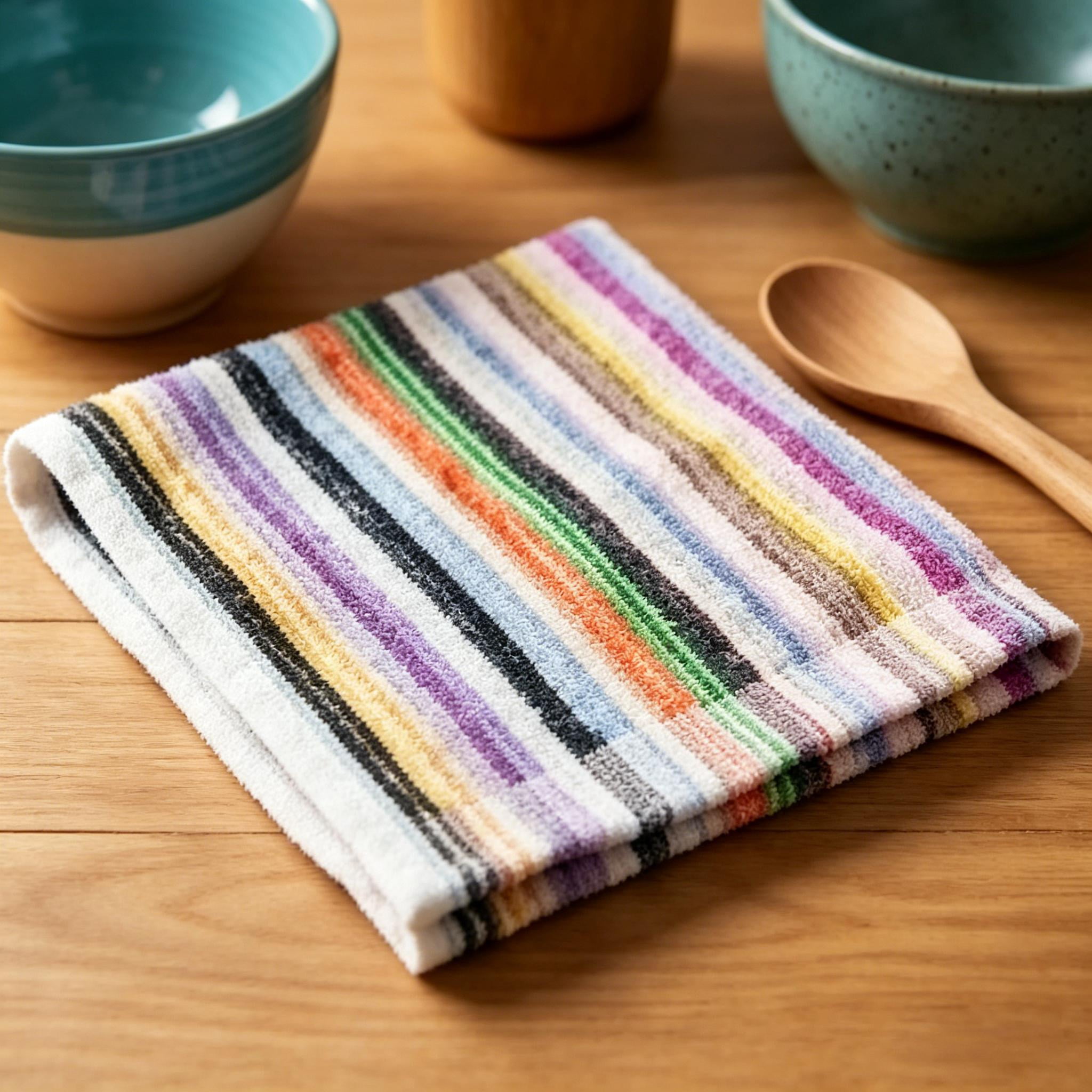 8Pcs Kitchen Dishcloths Super Absorbent Cotton Cleaning Cloths Soft ...