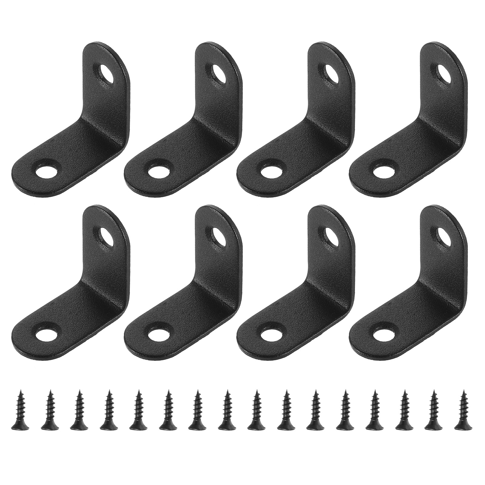 8Pcs L-Shaped Brackets Corner Brace, 1.18"x1.18"x0.63" Corner Bracket Shelf Bracket Right Angle ...