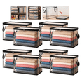 8Pcs Large Heavy-Duty Thick Plastic Clear Storage Box with Handles ...